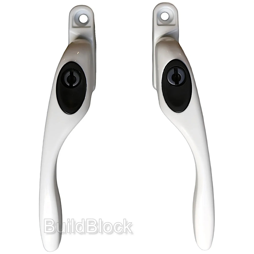 White Crank Window Handles for casement upvc, aluminium & timbre ...