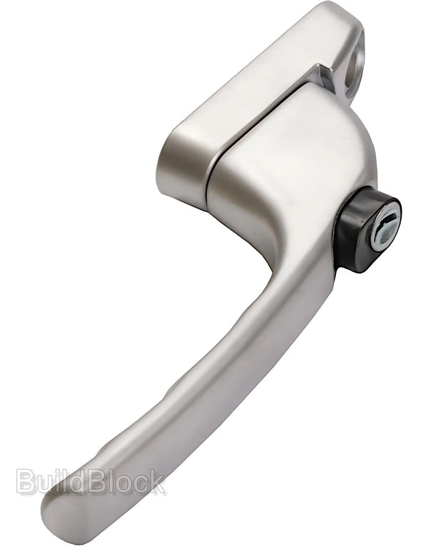 Satin silver lockable window handle for upvc, aluminium & timbre ...